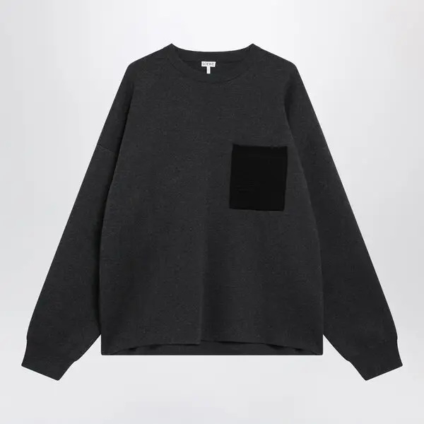 Loewe Charcoal Grey Jumper In Cotton Blend - Gray