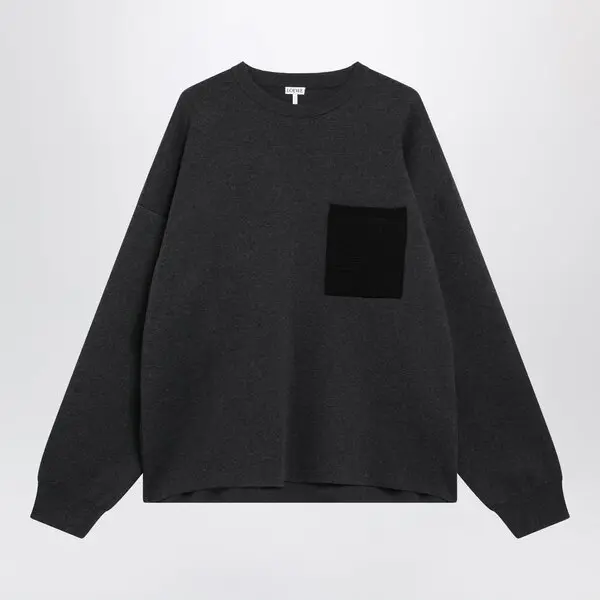 Loewe Charcoal Grey Jumper In Cotton Blend - Gray