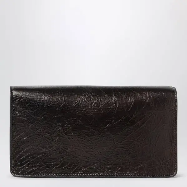 Fendi Tube Wallet In Crackled Leather