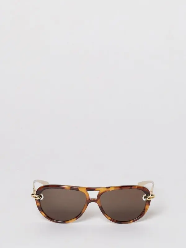 Bottega Veneta Knot Aviator Sunglasses In Metal And Acetate - Multicolor
