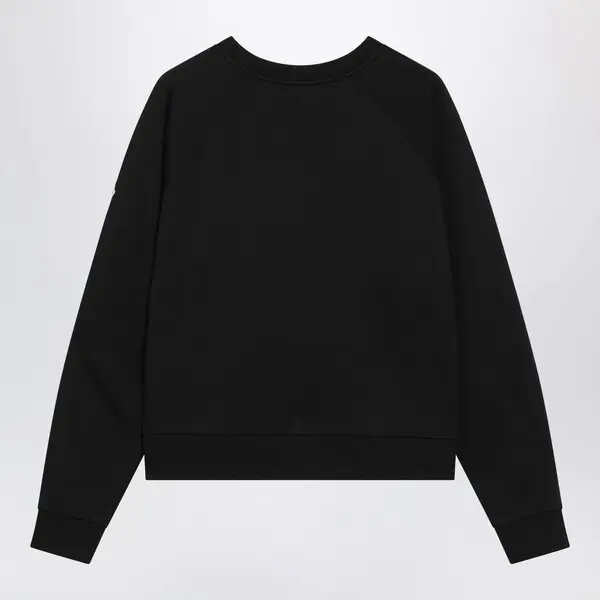 Moncler Sweatshirt With Logo Embroidery - Black