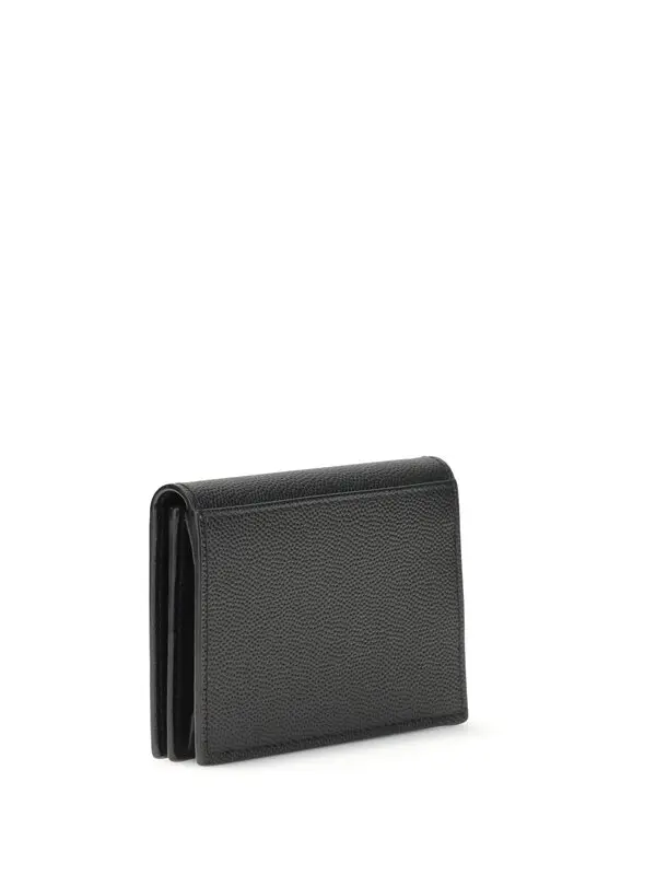 Saint Laurent Grain De Poudre Leather Business Card Holder