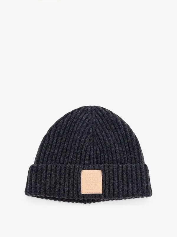 Loewe Beanie Cashmere Hat - Black