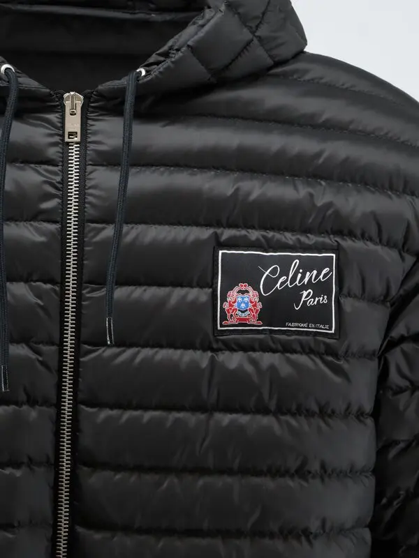 Celine Hooded Quilted Down Jacket