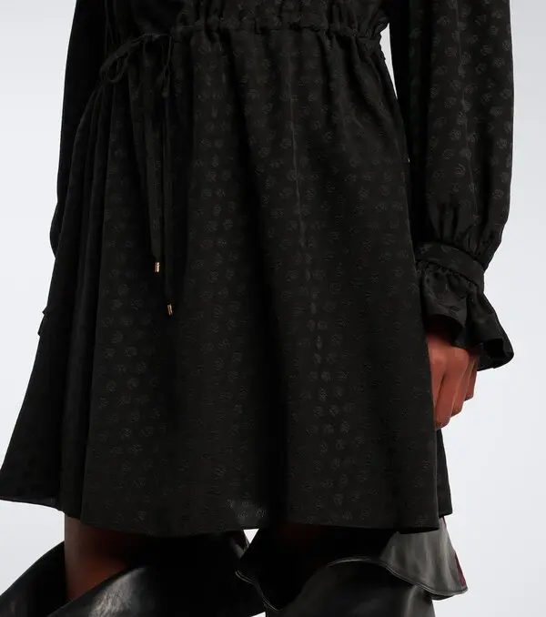 Chloé Ruffled Jacquard Silk Minidress