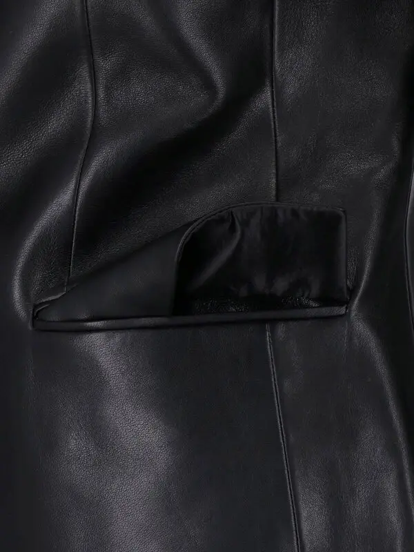 Balmain Lambskin Leather Blazer