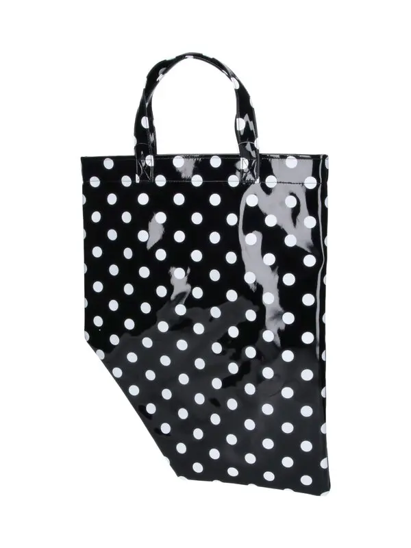 Comme Des Garçons Polka Dot Tote Bag - Black