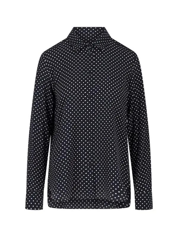 NILI LOTAN Polka Dot Silk Shirt