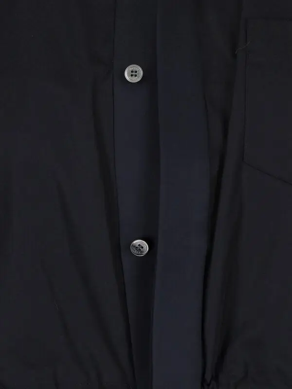 Sacai Midi Dress In Pleated Poplin