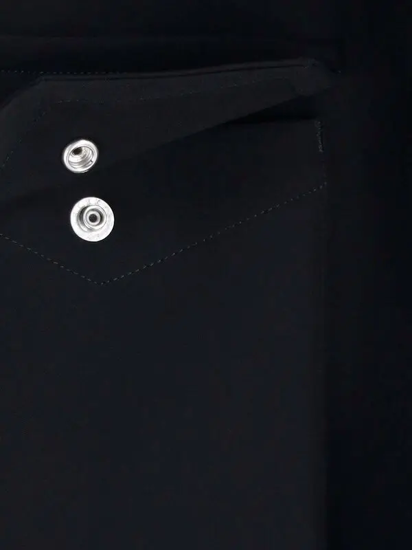 Sacai Maxi Shirt In Satin Crepe - Black