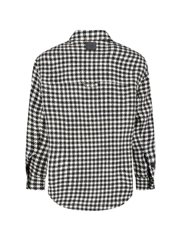 AMI Paris Virgin Wool Checked Jacket - Black