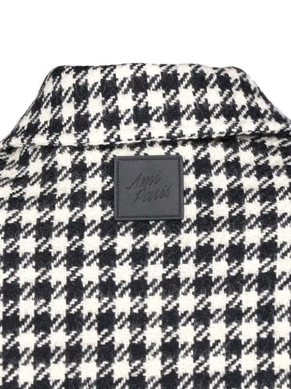 AMI Paris Virgin Wool Checked Jacket - Black