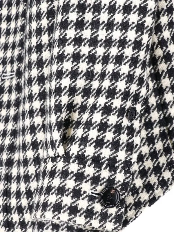 AMI Paris Virgin Wool Checked Jacket - Black