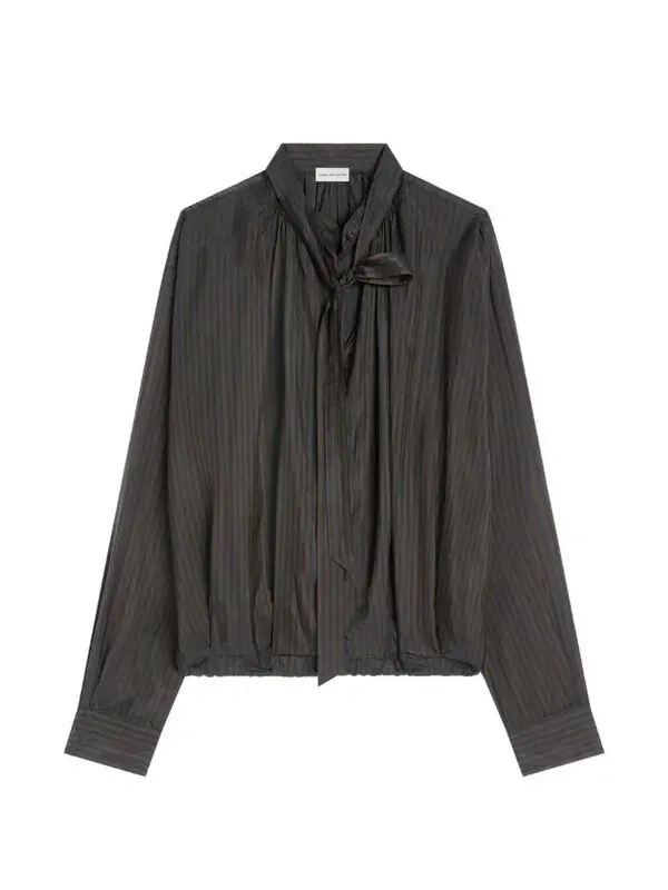 Dries Van Noten Cupro Blouse With Drawstring