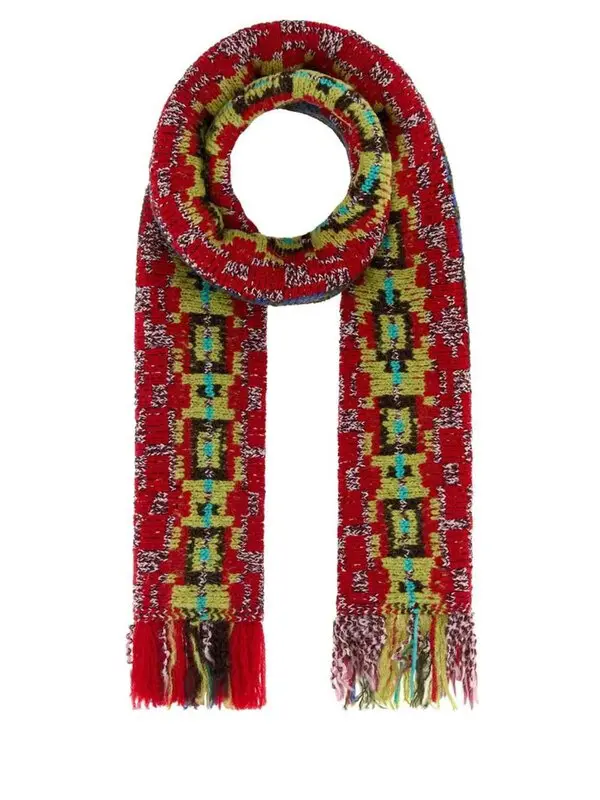 Dries Van Noten Jacquard Wool Scarf - Multi
