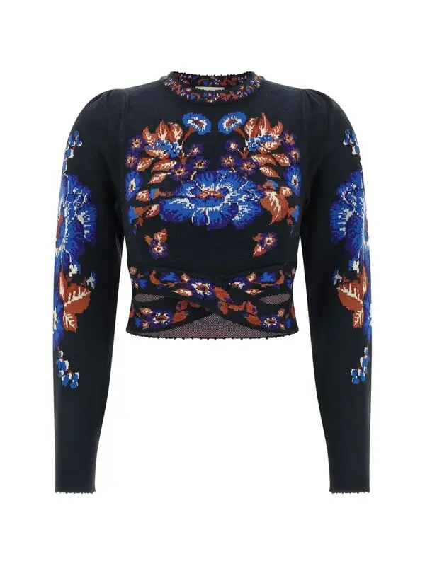 Farm Rio Bow Garden Knit Top