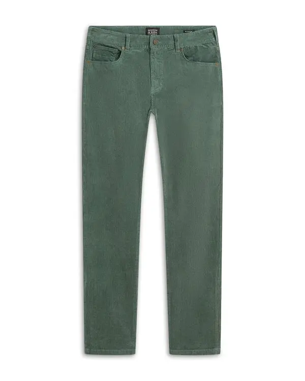 Scotch & Soda Ralston Cotton Blend Regular Fit Pants - Dark Forest