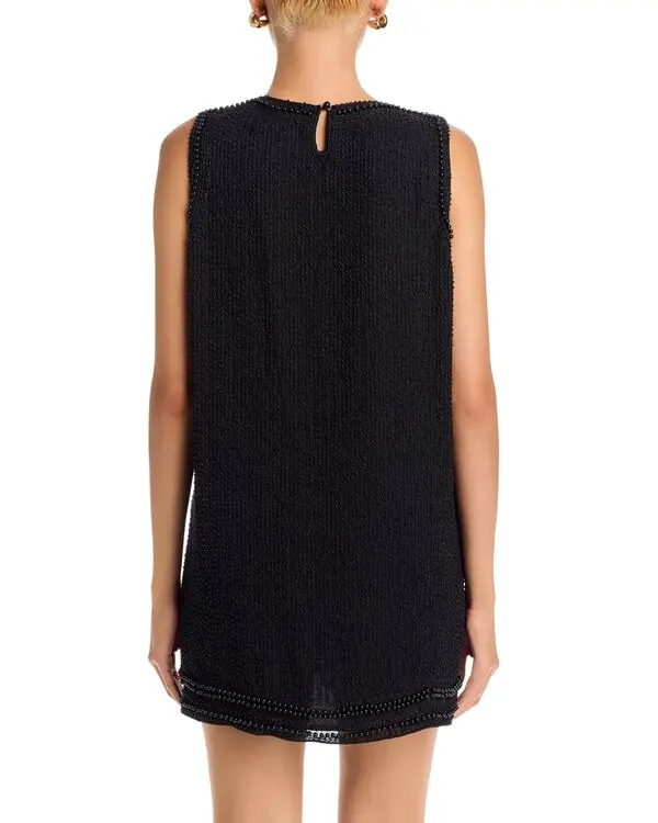Aqua Beaded Mini Shift Dress Exclusive