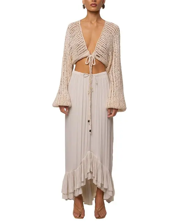 JLUXLABEL Deep Waters Crochet Top - Ivory