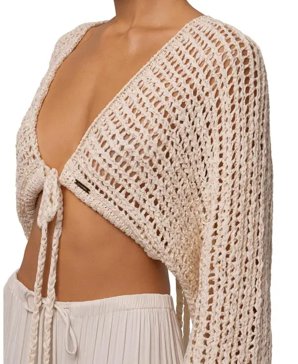 JLUXLABEL Deep Waters Crochet Top - Ivory