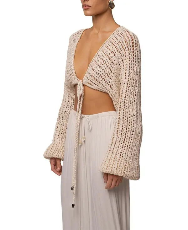 JLUXLABEL Deep Waters Crochet Top - Ivory