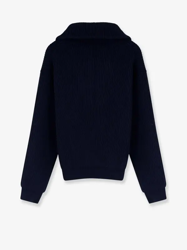 Celine Ribbed Wool And Cashmere Sweater - Blue
