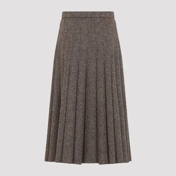 Brunello Cucinelli Donegal Skirt - Brown