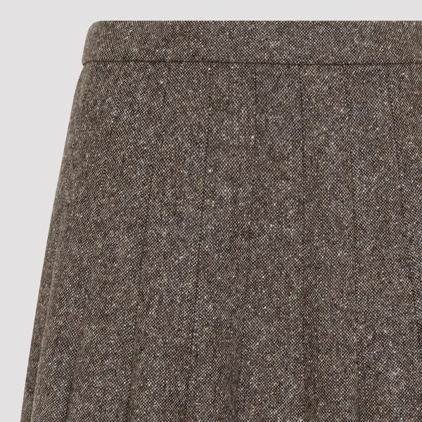 Brunello Cucinelli Donegal Skirt - Brown