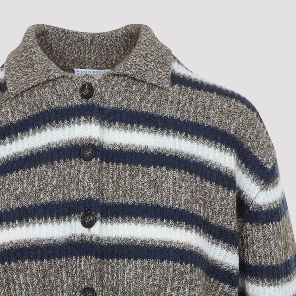 Brunello Cucinelli Striped Sweater - Brown
