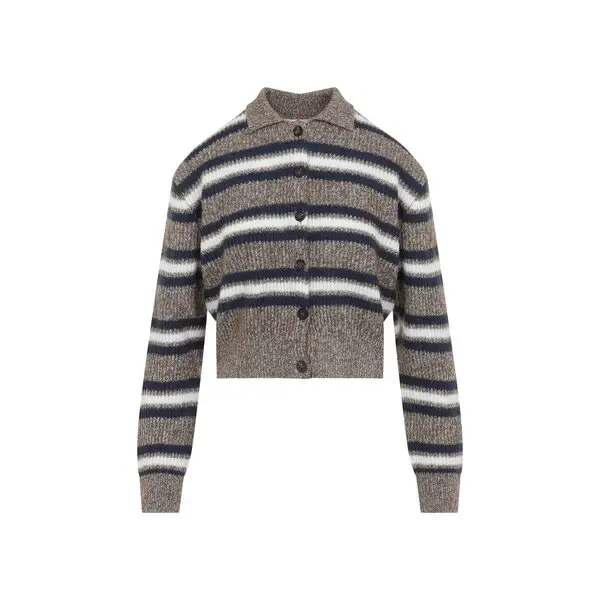 Brunello Cucinelli Striped Sweater - Brown