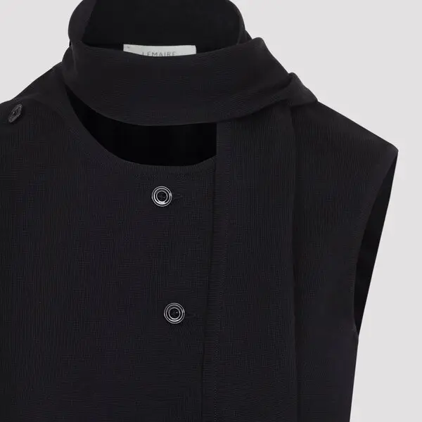 LEMAIRE Asymmetrical Vest - Black