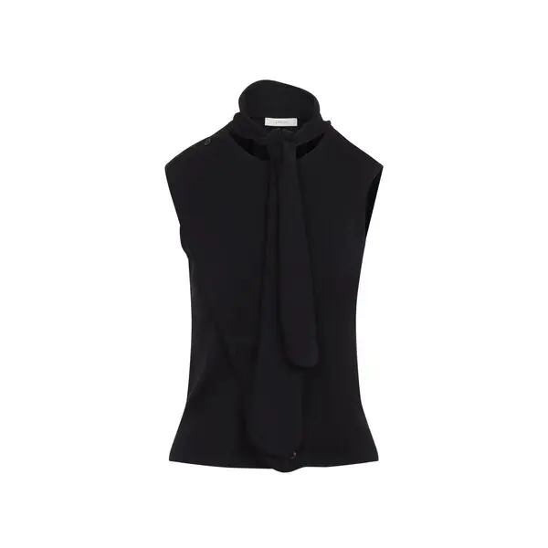 LEMAIRE Asymmetrical Vest - Black