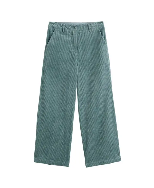 SEASALT CORNWALL Asphodel Cord Wide-leg Trousers - Lichen