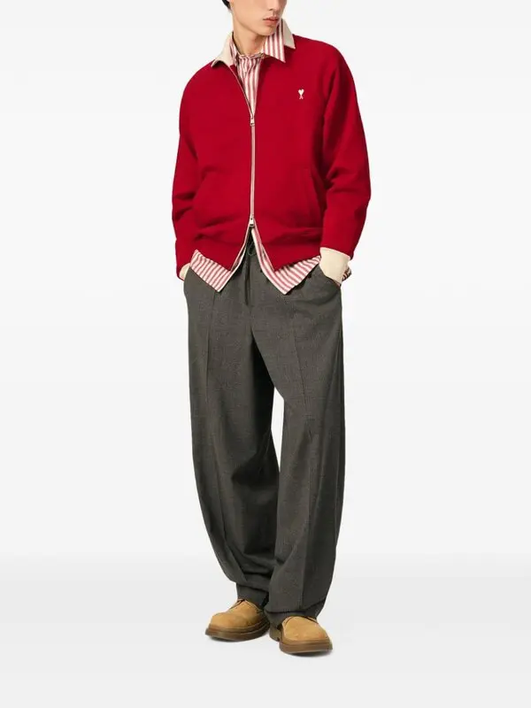 AMI Paris De Coeur Zipped Sweatshirt