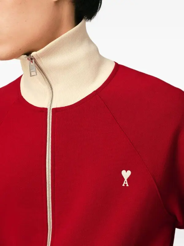 AMI Paris De Coeur Zipped Sweatshirt