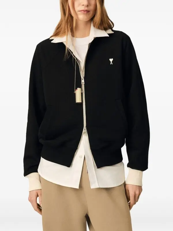 AMI Paris De Coeur Zipped Sweatshirt