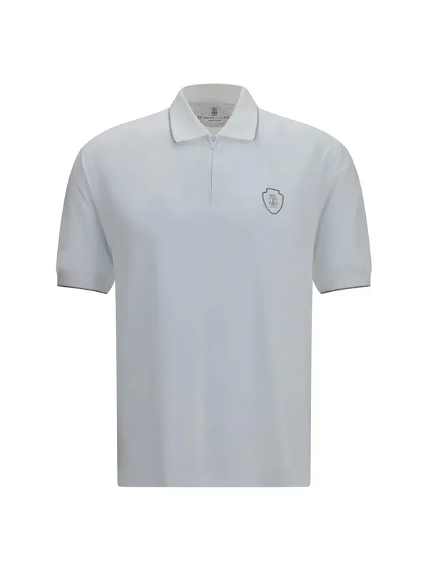 Brunello Cucinelli Polo With Crest - White
