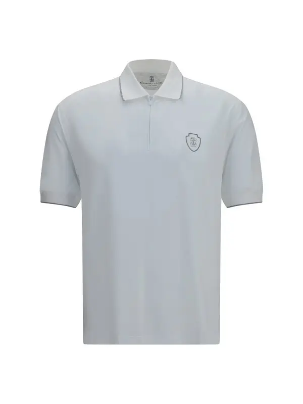 Brunello Cucinelli Polo With Crest - White
