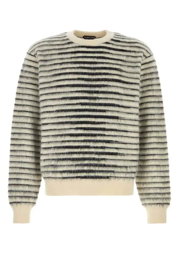 TOM FORD Embroidered Mohair Blend Sweater