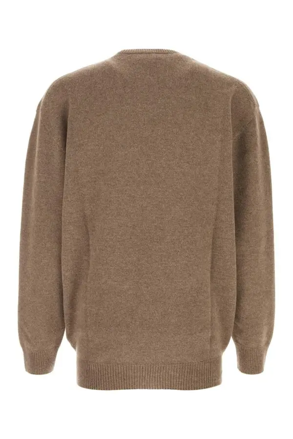 JIL SANDER Biscuit Wool Blend Oversize Sweater