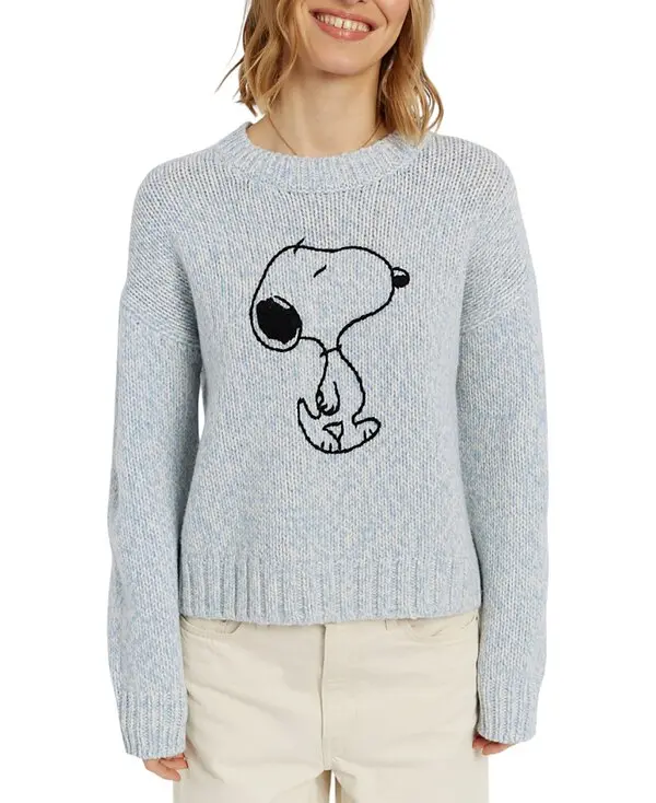 Chinti & Parker Merino Snoopy Marl Sweater - Multi Blue