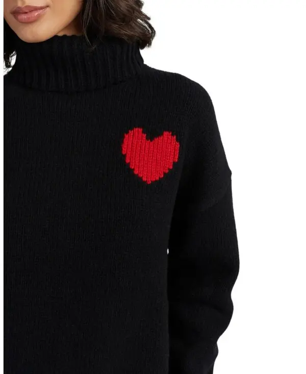 Chinti & Parker Merino Heart Rollneck Sweater