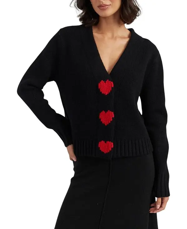 Chinti & Parker Merino Heart Cardigan