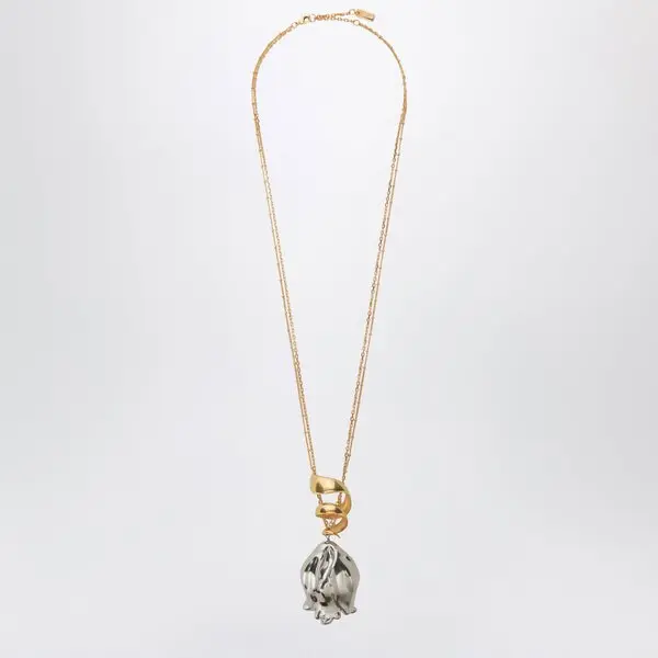 Chloé Gold/ Flower Pendant Necklace