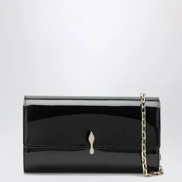 CHRISTIAN LOUBOUTIN Bettina Wallet In Patent Calfskin - Black