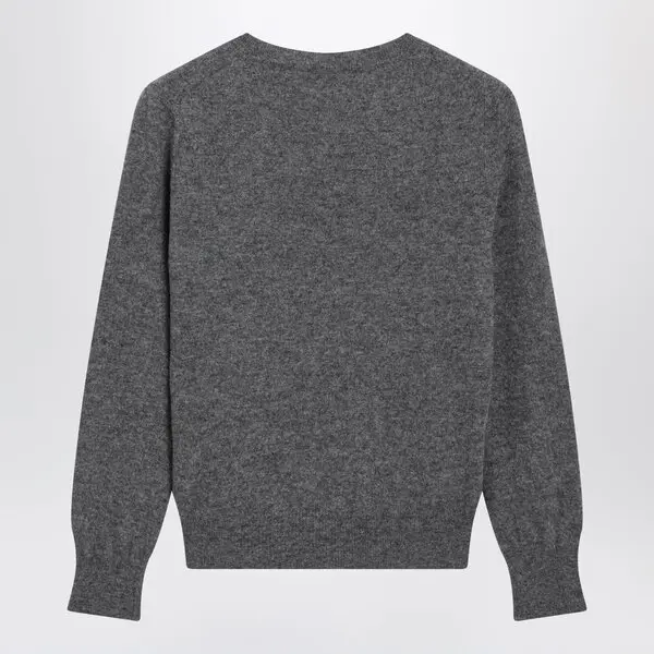 Miu Miu Slate V-neck Sweater In Wool
