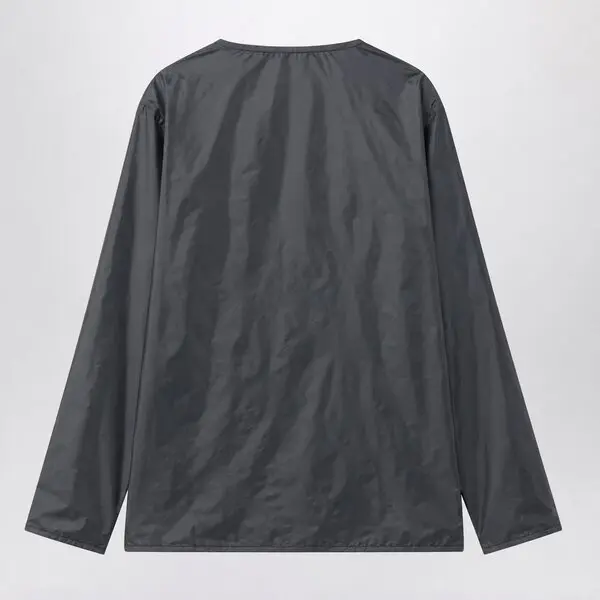 Miu Miu Hematite Grey Blouse In Re-nylon - Gray