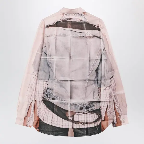 Acne Studios Cotton Shirt With Trompe-lâ€å“il Print