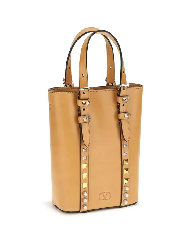 Valentino Garavani Rockstud Mini Shoulder Bag - Cream