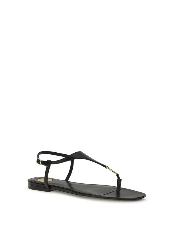 Saint Laurent Cassandre Leather Sandals